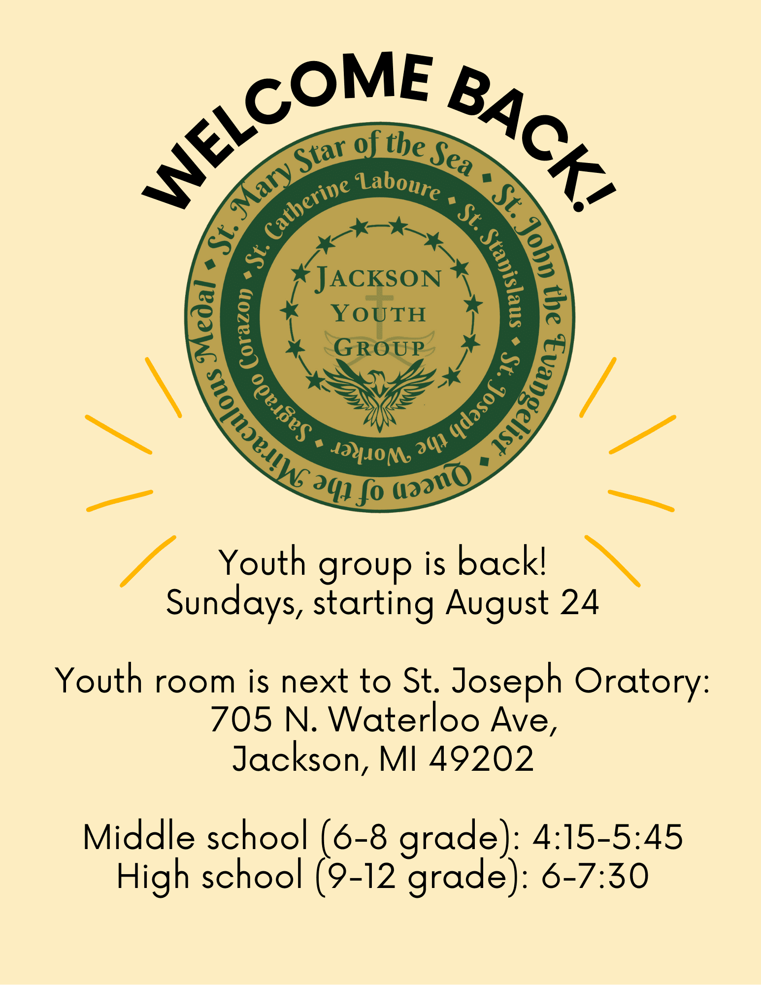 Youth Group is Back, Welcome Back… – St. John the Evangelist Catholic ...